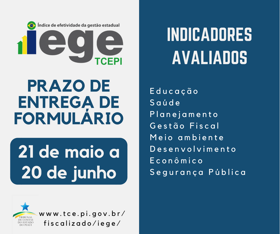 TCE-PI disponibiliza questionários do IEGE - Tribunal de Contas do ...